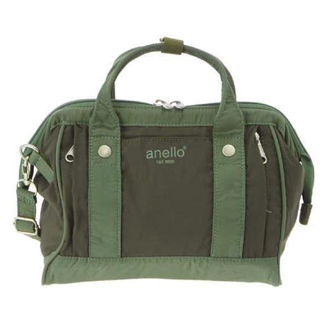 日本 Anello 棉質尼龍風兩用托特包 小尺寸 Kh卡其綠｜媽咪愛