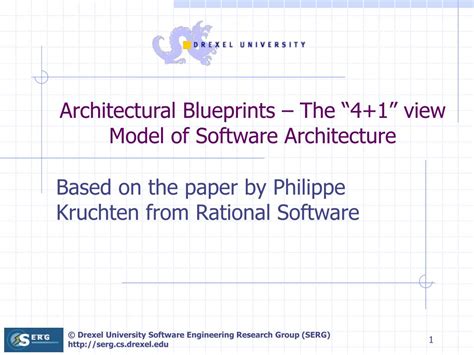 Ppt Architectural Blueprints The “41” View Model Of Software Architecture Powerpoint