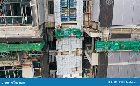 Java Jakarta Indonesia May 20 2022 Workers Are Using Gondola As