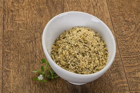Premium Photo Peeled Hemp Seeds In The Bowl