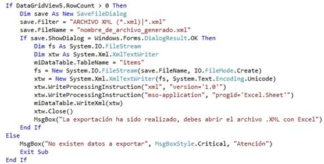 Exportar Datagridview A Xml