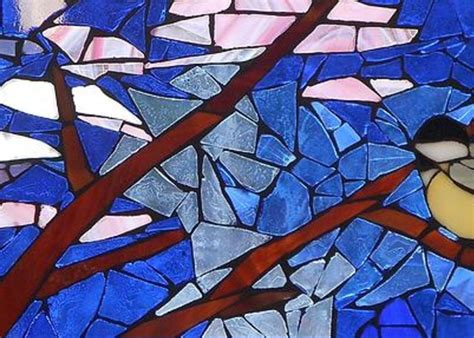 Mosaic Stained Glass Chickadee Dee Dee Greeting Card By Catherine