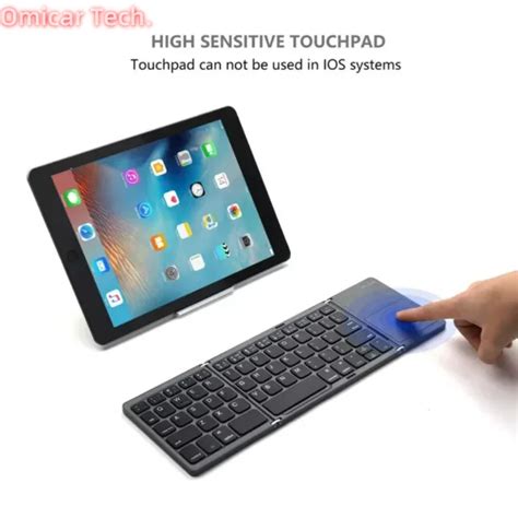 Hot Foldable Wireless Keyboard Touchpad Aluminum Ultra Slim Portable Folding Keyboard