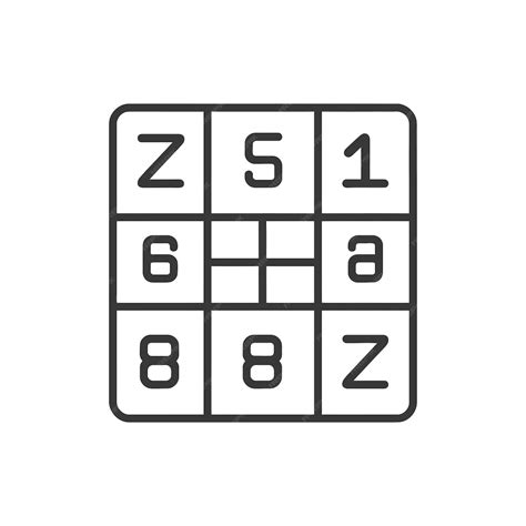 A 3x3 Grid With Letters And Numbers Premium Ai Generated Vector