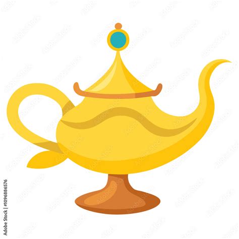 Aladdin Lamp Clipart Clipart Cartoon Illustration Drawing Stock Vector Adobe Stock