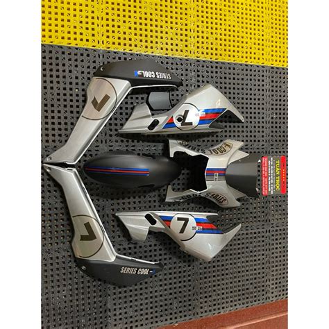 Nhựa Bạc Pha đen ốp Bình 8 Món Xe điện Xmen Dán Sẵn Tem Hổ Tem Chỉ đỏ