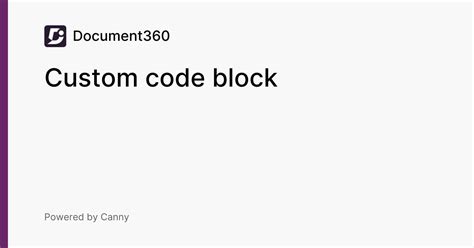 Custom Code Block Voters Document360
