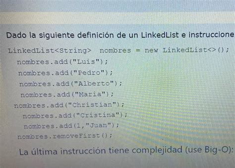 Solved Given The Following Definition Of A Linkedlist And