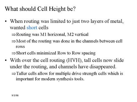 What Should Cell Height Be