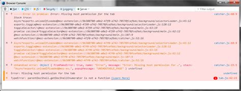 Investigate Missing Host Permission For The Tab Issue 2978