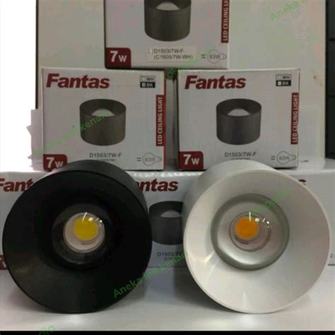 Jual Downlight Outbow Led W Cob Spot Light Watt Kotak Bulat Bulat Hitam Warmwhite