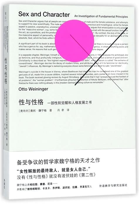 Sex And Character Chinese Edition 9787513594080 Otto