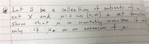 Solved Let S Be A Collection Of Subsets Of A Set X And