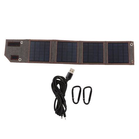 EBTOOLS Panneau Solaire Pliable 8W Chargeur De Panneau Solaire Pliable Silicium Polycristallin