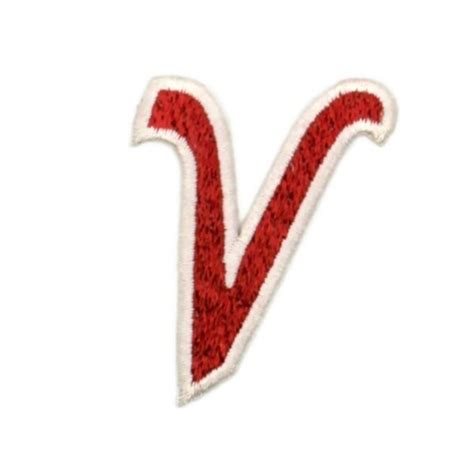 Athletic Script 2 Inch Redwhite V Joysa