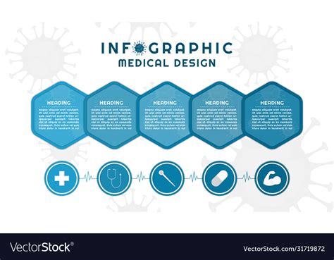 Infographic Hexagon Overlap Shape Design Vector Image