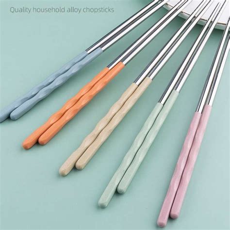 Jual Sumpit Stainless Set Korea Pastel Sumpit Besi Tahan Karat Anti