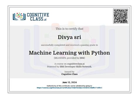 Divya Sri On Linkedin Machinelearning Ibm Cognitiveclass