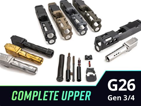 Complete Upper For Glock 26 Gen 3 Zaffiri Precision
