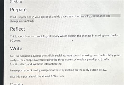Smoking Prepare Read Chapter One In Your Textbook And Chegg Com
