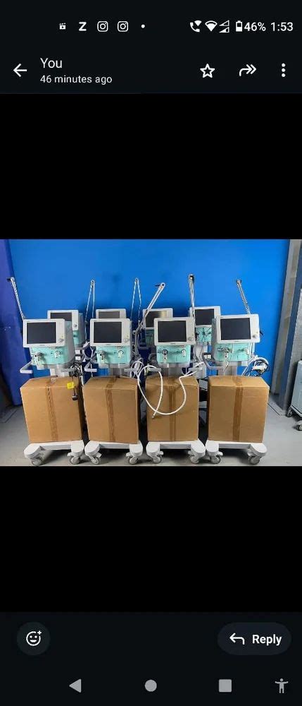 Icu Ventilator Tidal Volume 98 Respiratory Rate 36 At ₹ 350000 In Coimbatore