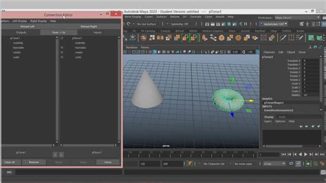 Autodesk Maya 2020- connection editor tutorial for beginner - YouTube