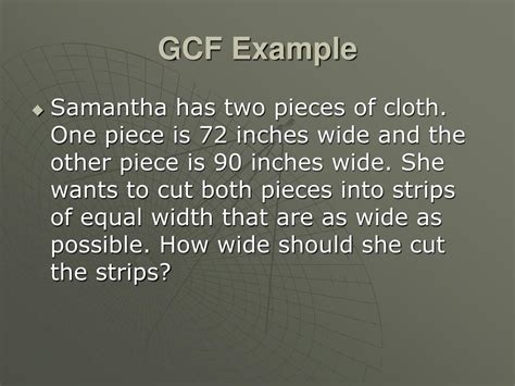 Ppt Real Life Applications Of Gcf And Lcm Powerpoint Presentation