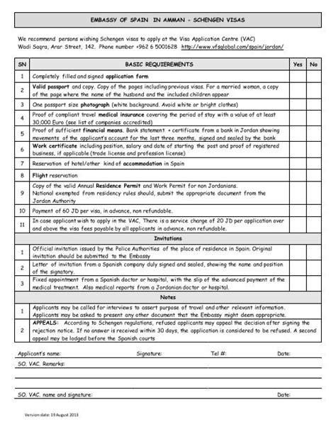 Application Requirements Vfs Global