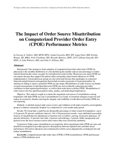 Pdf The Impact Of Order Source Misattribution On Computerized