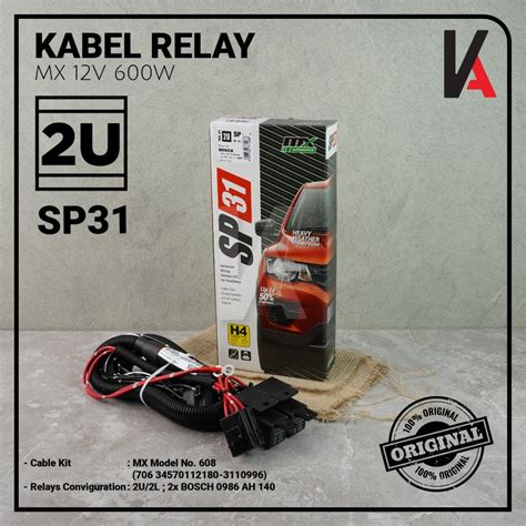 Jual MXKabel Relay Set Lampu H Mobil BOSCH SP Series Relay V Untuk Lampu Utama Mobil