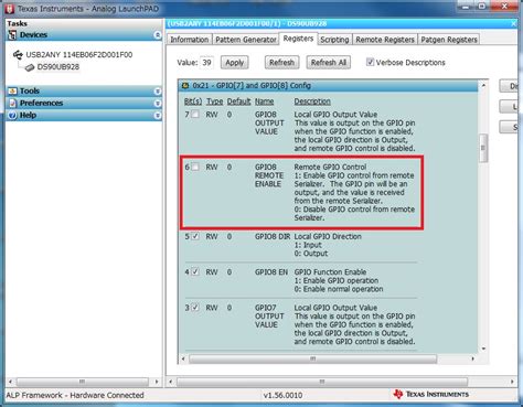 Ds90ub928q Q1 ”gpiox Remote Enable” Register Is Available Interface Forum Interface Ti