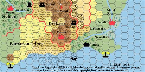 Dungeons And Digressions Hex Map Brushes In Gimp