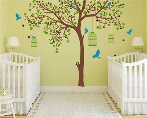 Tree Leaves Birds Wall Decal Tree Leaves Birds Wall Decal For Bedroom