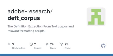 Github Adobe Research Deft Corpus The Definition Extraction From