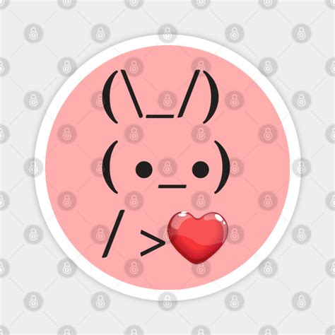 Ascii Bunny Is Holding Red Heart Rabbit Art Trend Challenge Ascii