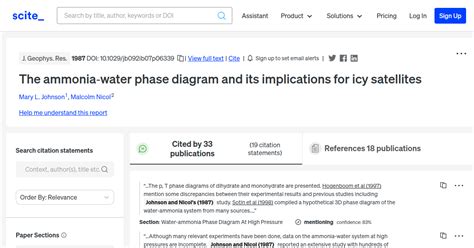 The Ammonia Water Phase Diagram And Its Implications For Icy Satellites