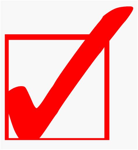 Red Check Box Png Clipart Png Download Red Tick Box Png