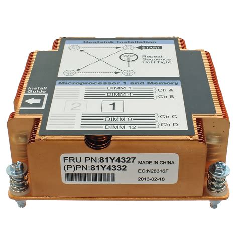 IBM CPU 1 Heatsink Max 135W TDP Flex System X240 81Y4327