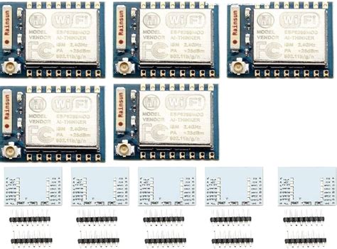 tecnoulab 5 pezzi esp esp8266 modulo trasduttore wifi seriale esp07