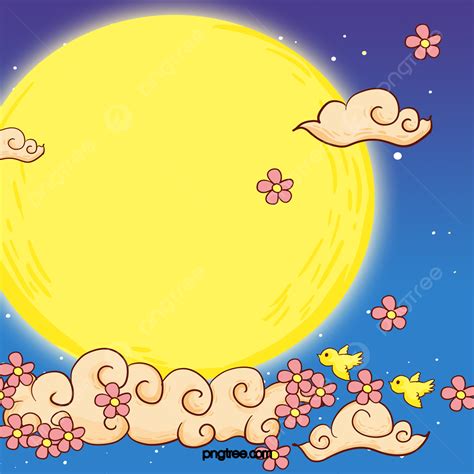 밤에 꽃과 달 달 달빛 달빛 배경 일러스트 및 사진 무료 다운로드 Pngtree