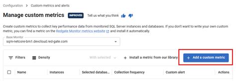 Creating A Custom Metric And Alert Redgate Monitor 14 Product Documentation