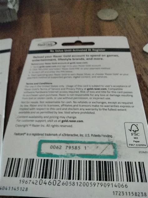 Razor Gold T Card Did Not Work Would Like My Money Back Please