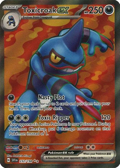 Pokemon Scarlet Violet Base Set Single Card Ultra Rare Toxicroak Ex 232
