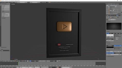 Blender 3d Youtube 100 Subscribers Play Button Youtube