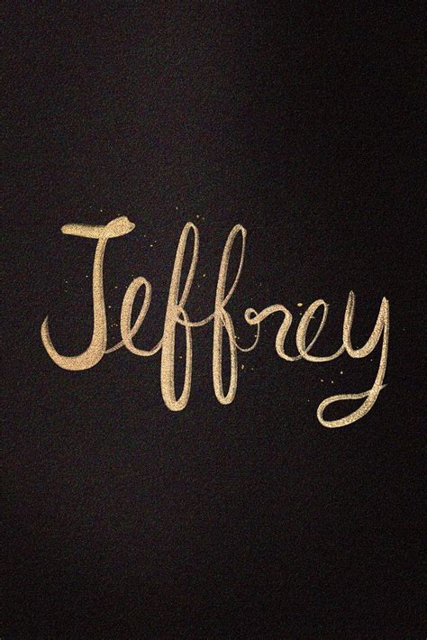 Sparkling Jeffrey Name Cursive Handwriting Free Photo Rawpixel