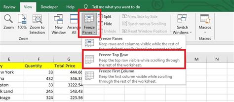 Microsoft Excel Freeze Top Row In 3 Quick Steps