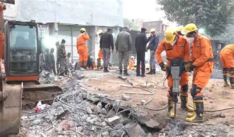 Mohali Building Collapse Five Still Trapped Under Rubble Rescue Ops