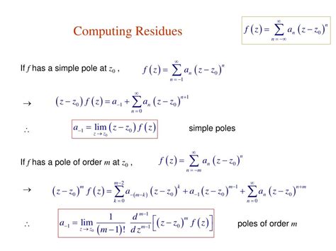 Ppt 7 Calculus Of Residues Powerpoint Presentation Free Download