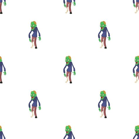 Premium Vector Zombie Without A Leg Pattern Seamless Background