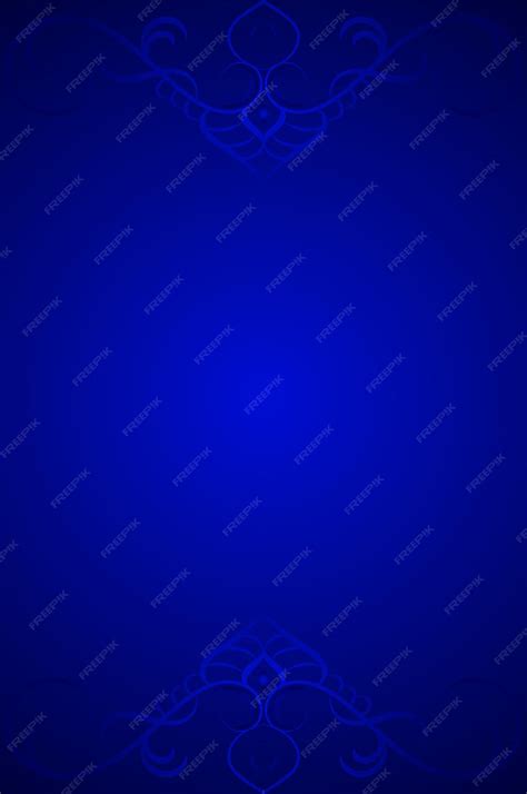 Premium Vector Royal Blue Background With Floral Ornamental Design